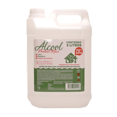 Alcool Liquido 70% Protect Max 5L - Waltrick - Top Smart Clean
